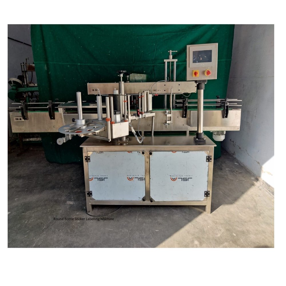 S.s 304 PET Round Bottle Sticker Labelling Machine, Capacity: Up To 500 ...