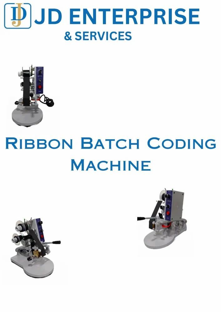 SS Manual Ribbon Batch Coding Machine, Model Name/Number: JD90 at ₹6,500 in Ahmedabad