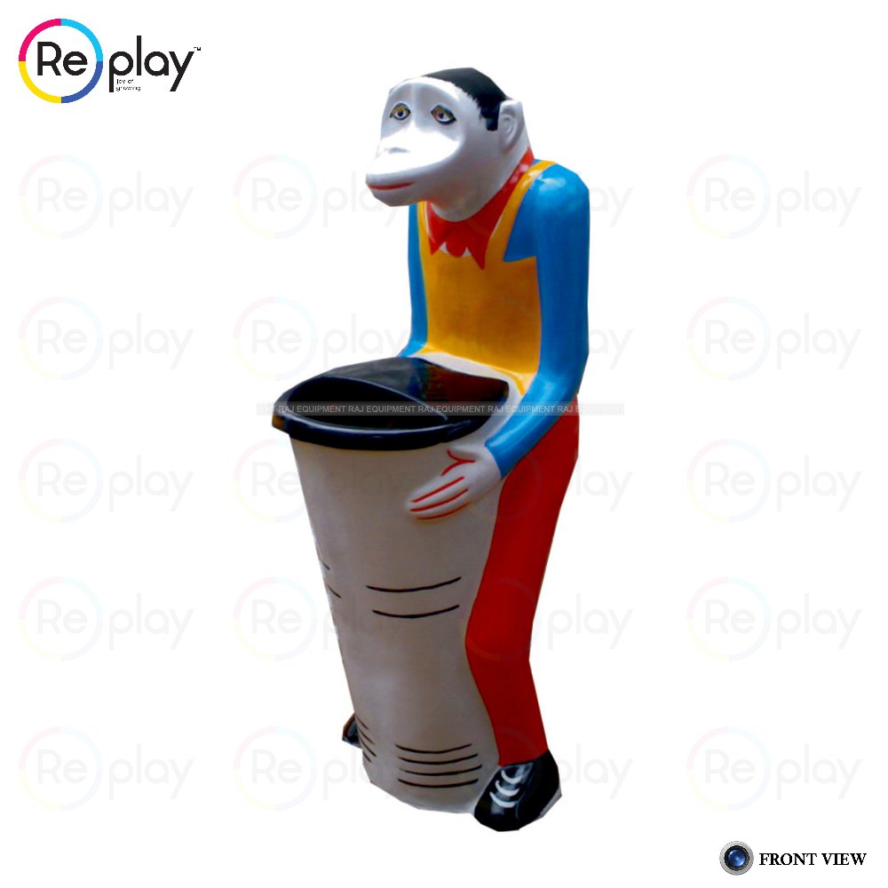 Standing Cylindrical Monkey Dustbin, Size: 2 X 2 X 4 Ft, Capacity: 50 L ...