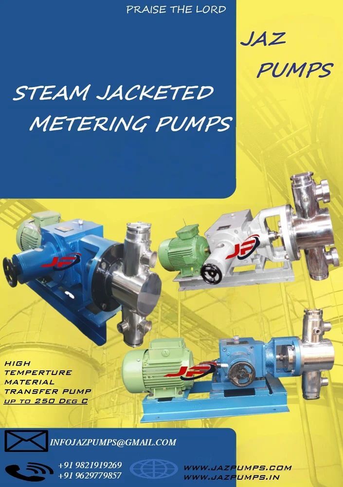 Steam Jacketed Dosing Pumps Manufacturer & Seller in mumbai - Jaz Pumps