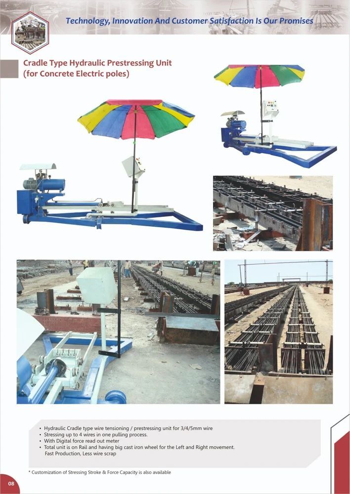 Steel Hydraulic Wire Stressing Machine 18KN Manufacturer & Seller in ...