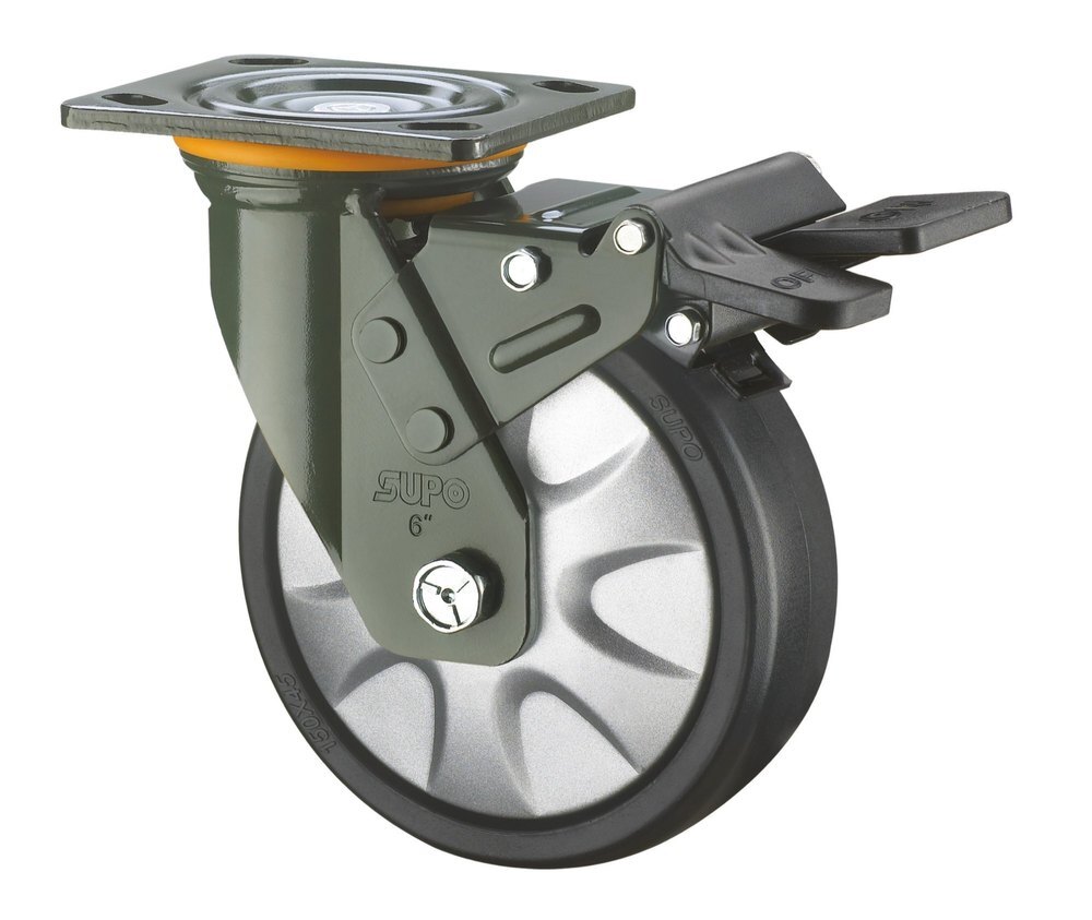 Supo Wheels Black Trolley Caster Wheel, For Heavy Duty Trolies, Size ...