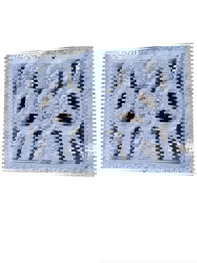 White Om Design Rectangular Cement Jali, For Building Construction ...