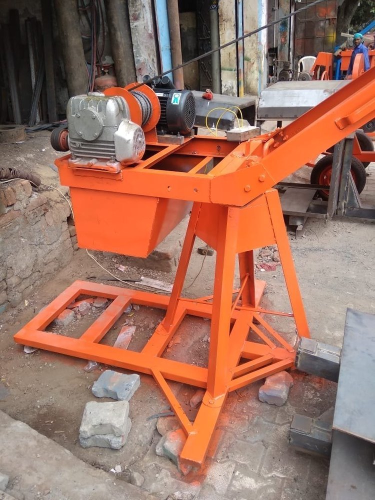 With Trolley Monkey Hoist Machine, For Lifting Material, Capacity: 0-1 ...